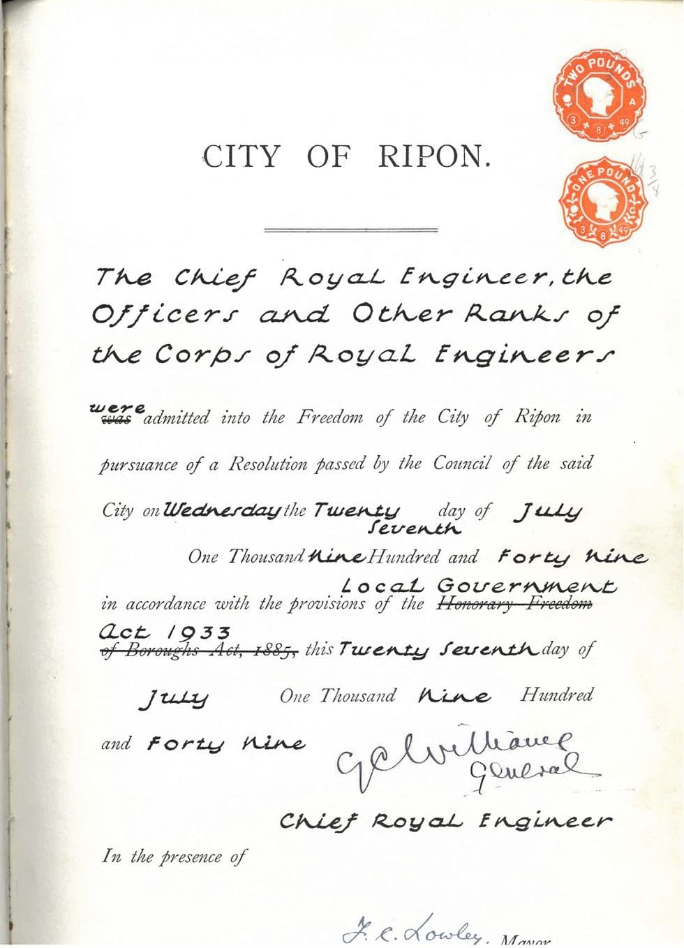 Royal Engineers 75th Anniversary - Ripon Community Poppy Project